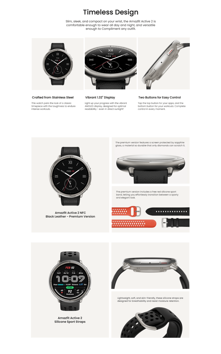 Amazfit Active 2 Round – Official Amazfit Malaysia